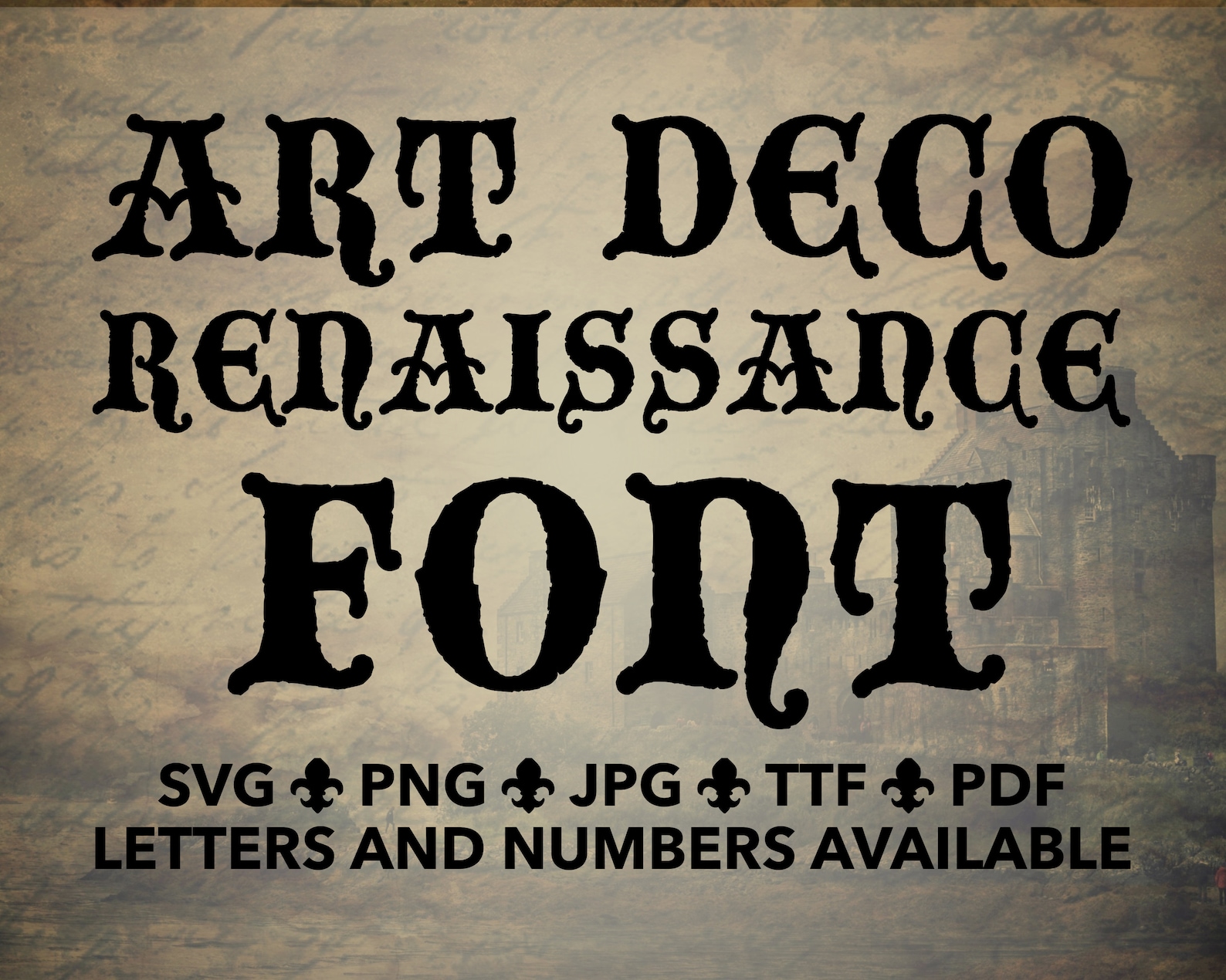 Art Deco Renaissance Font SVG, Art Deco Renaissance Font TTF, Art Deco ...