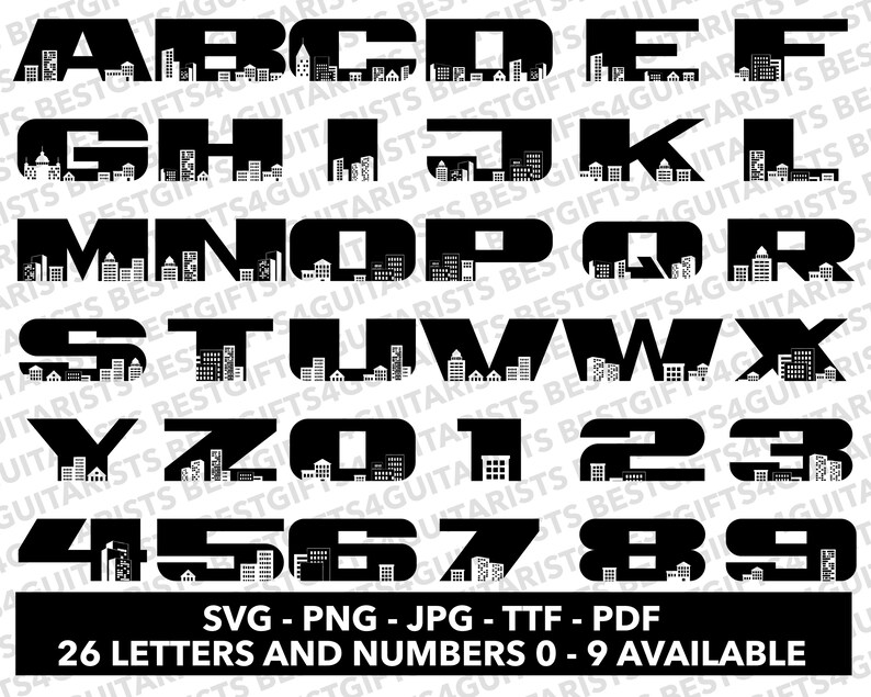 City Font SVG - City Font Cricut File - New York City Letters - Chicago ...