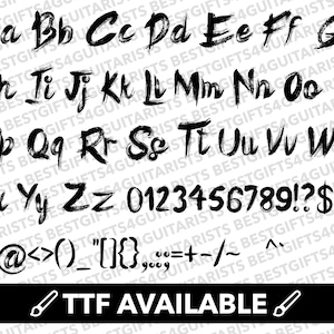 Brush Script Font SVG, Brush Font for Cricut, Brush Font SVG, PNG, Jpg, Ttf, Pdf Brush Font for ...