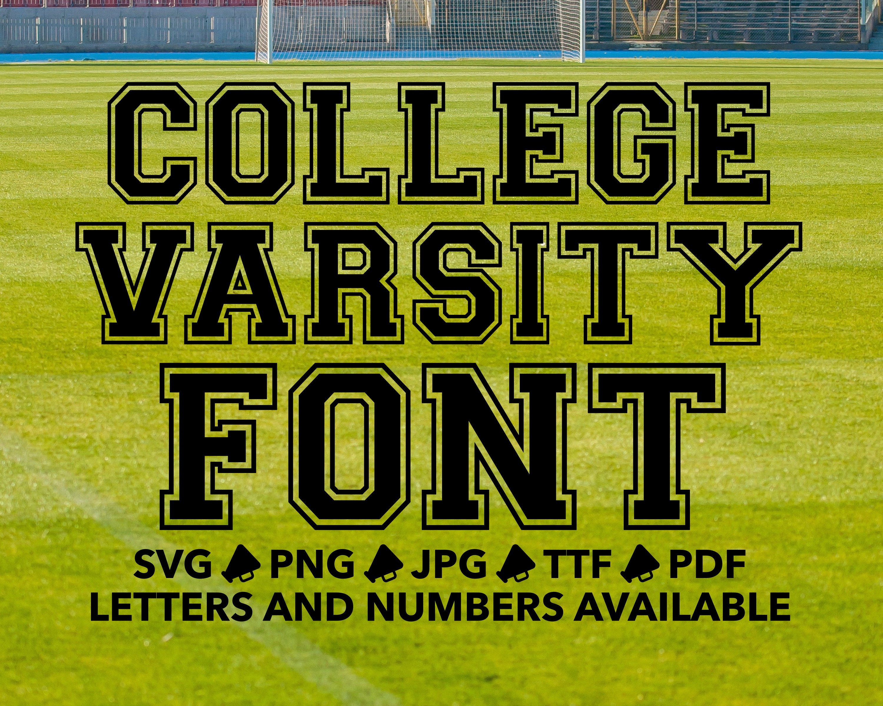 College Varsity Font SVG, Varsity Font for Cricut, College Font SVG ...