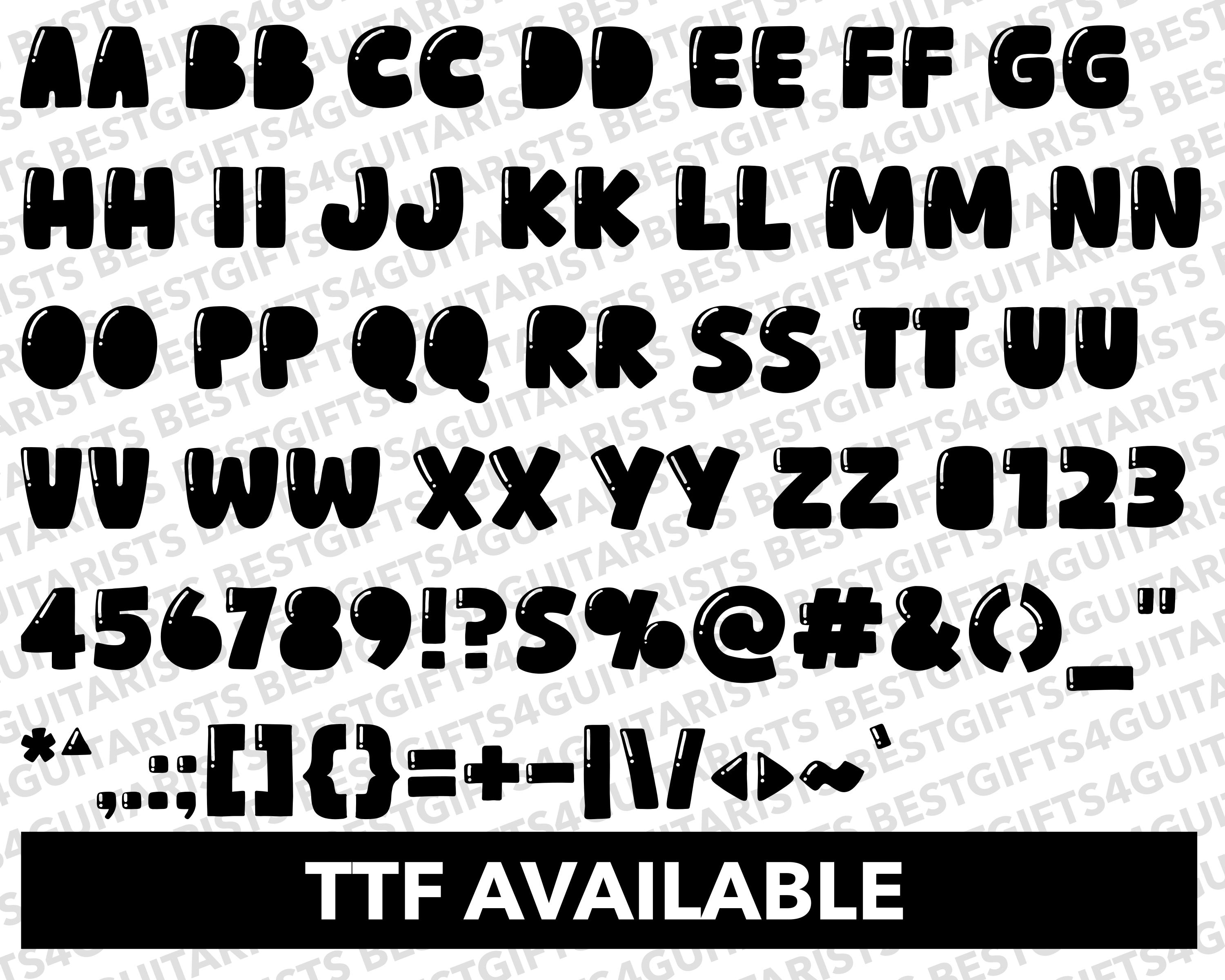 Bubble Blackout Font SVG, Bubble Alphabet, Balloon Numbers Svg, Png ...