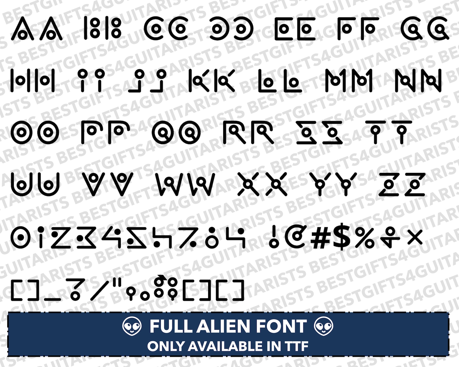 Alien Font 2 SVG, Alien Font 2 TTF, Alien Letters Svg, Png, Jpg, Ttf ...