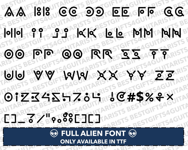 Alien Font 2 SVG, Alien Font 2 TTF, Alien Letters Svg, Png, Jpg, Ttf ...