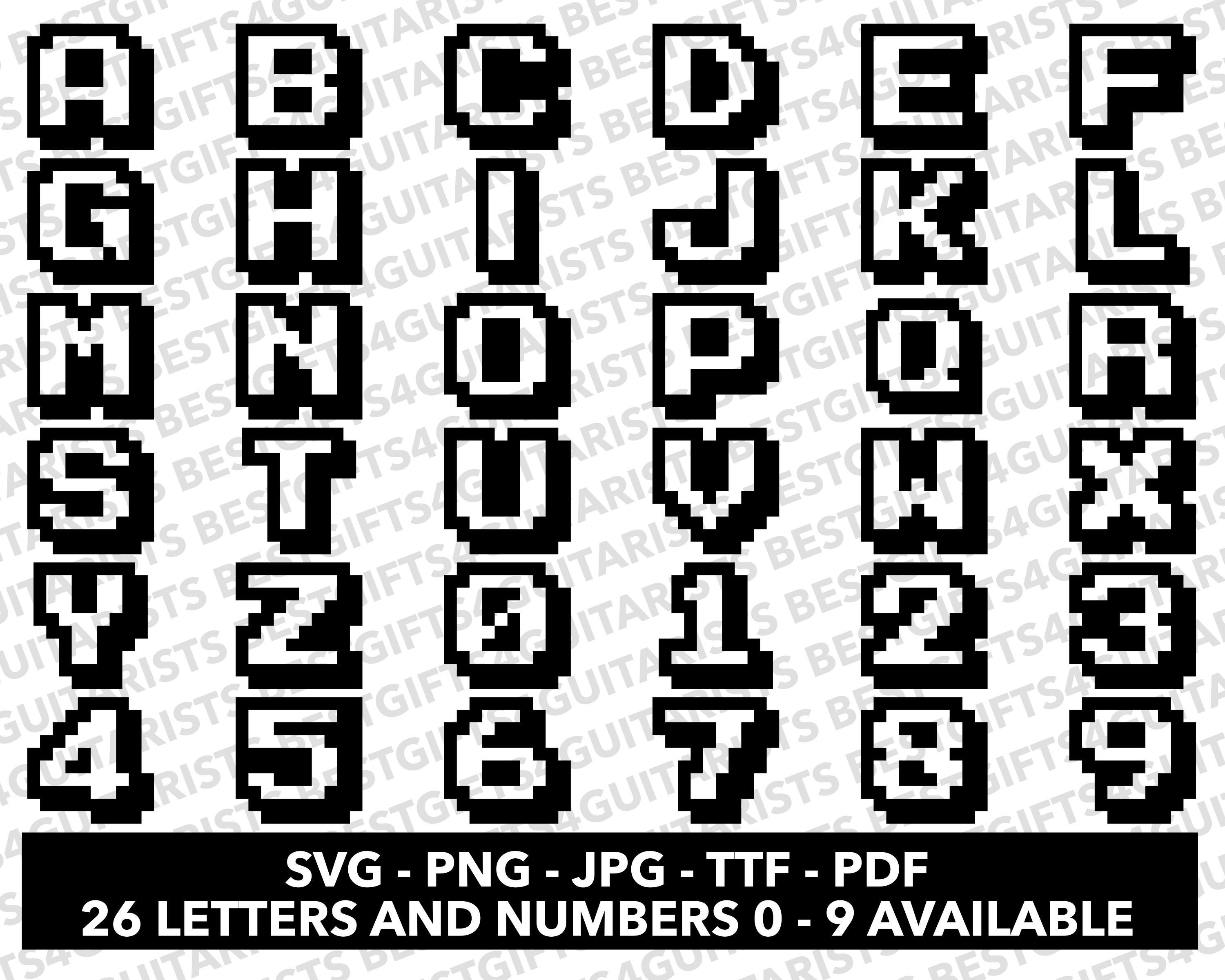 Pixel Arcade Font SVG, Pixel Font for Cricut, Pixel Font SVG, PNG, Jpg ...