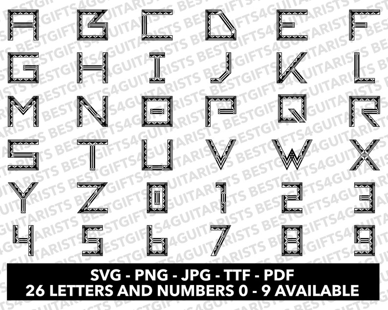 Tribal Font SVG, Tribal Font for Cricut, Tribal Font SVG, PNG, Jpg, Ttf ...