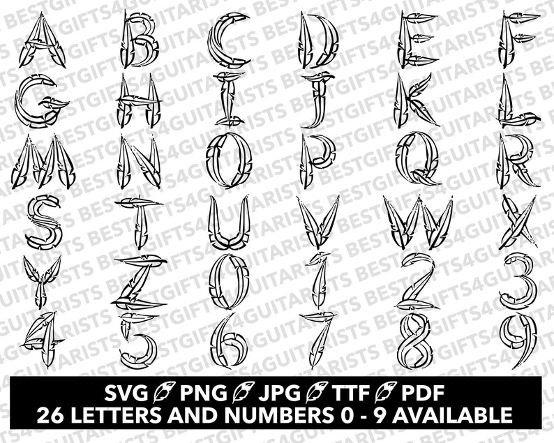 Bird Feather Font SVG, Bird Font for Cricut, Bird Font SVG, PNG, Jpg ...