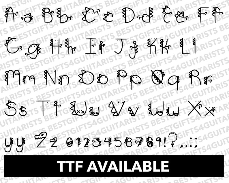Dinosaur Font SVG, Dinosaur Font for Canva, Dinosaur Font SVG, PNG, Jpg ...