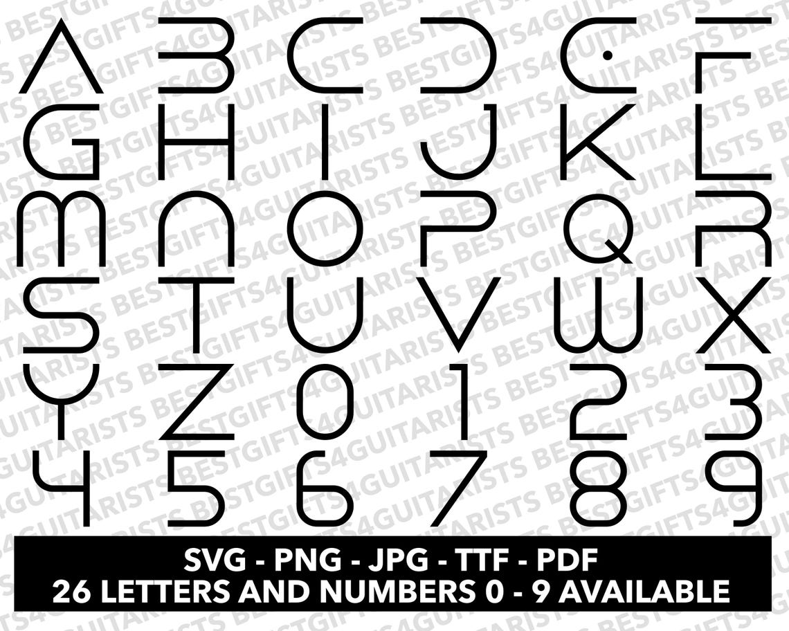 Broken Line Font SVG, Broken Line Font for Cricut, Line Font SVG, PNG ...