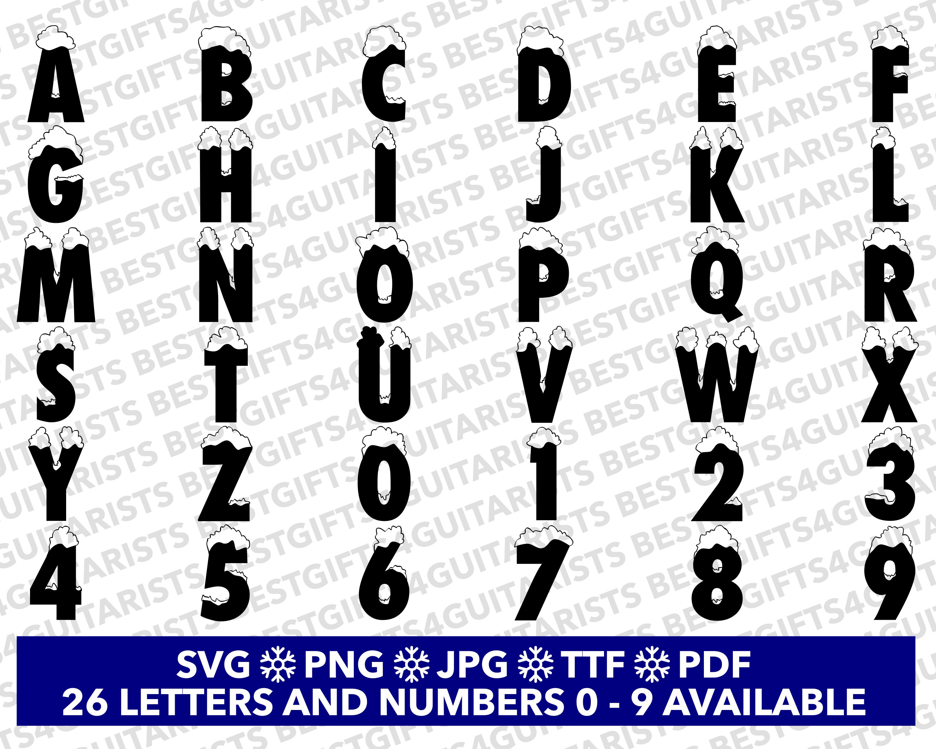 Snow Cap Font SVG, Snow Cap Font TTF, Icy Font, Icey Font, Ice Font Svg ...