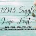 Single Fancy Line Font SVG, Line Letters, Line Numbers, Calligraphy ...
