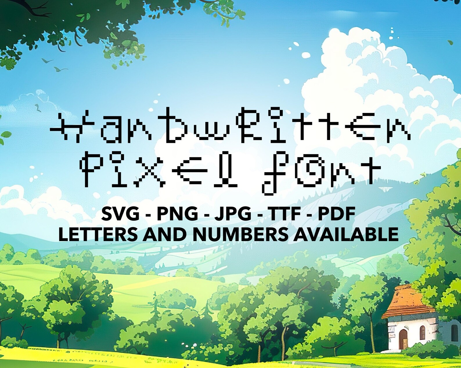 Pixel Font SVG, Pixel Font for Cricut, Pixel Font SVG, PNG, Jpg, Ttf ...