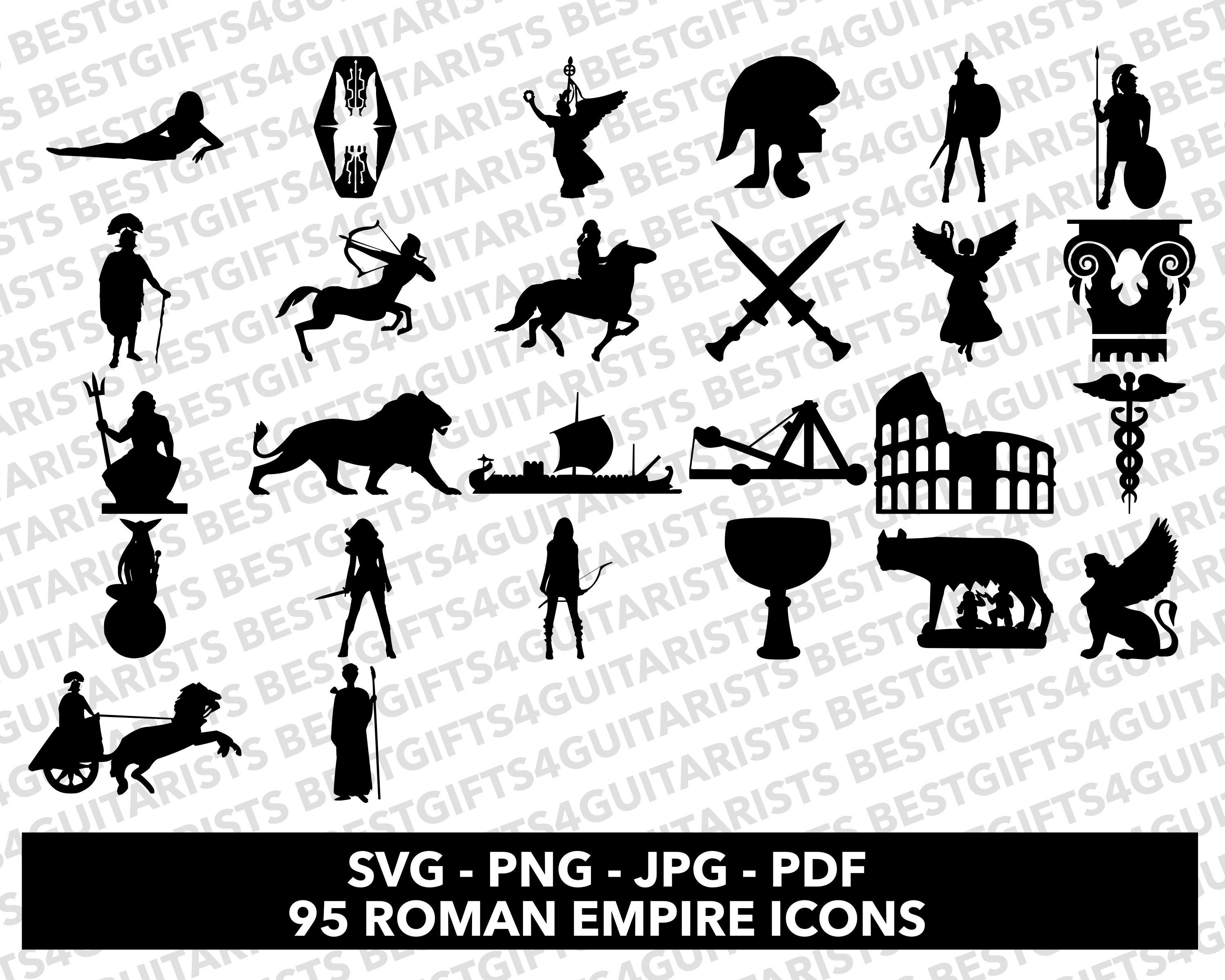 Roman Empire Icons SVG, Rome SVG, Roman Symbols Svg, Png, Jpg, Pdf ...