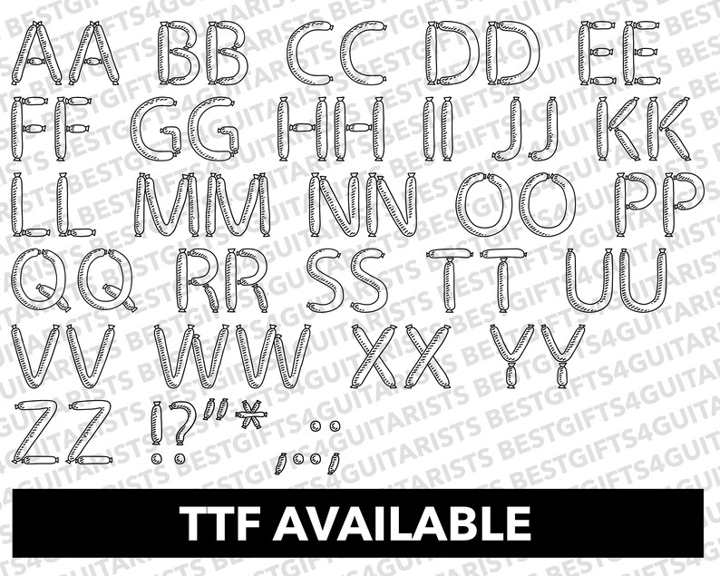 Hot Dog Font SVG - Hot Dog Font PNG - Hot Dog Font Clip Art - Hot Dog ...