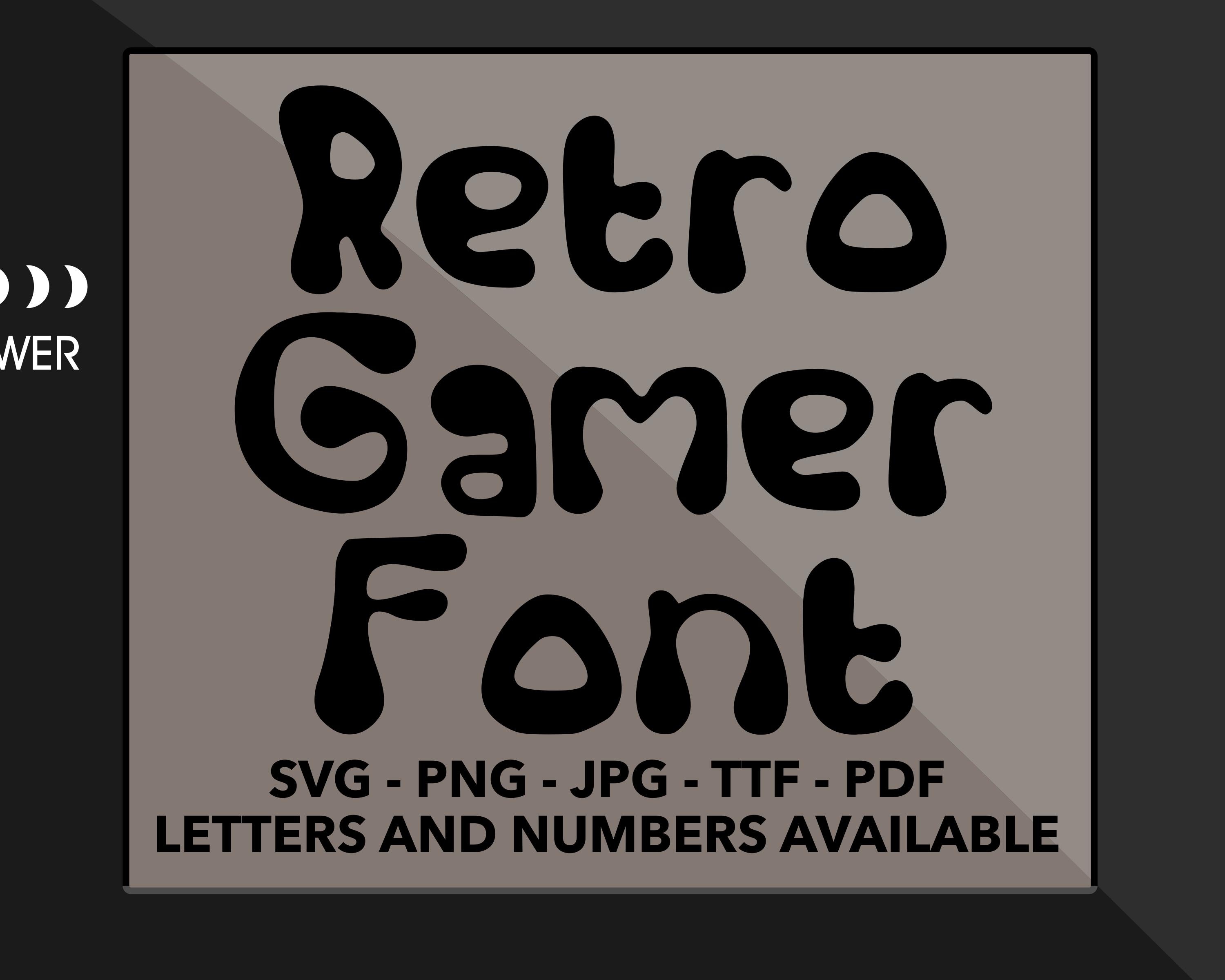 Retro Gamer Font SVG, Retro Font for Cricut, Retro Font SVG, PNG, Jpg ...