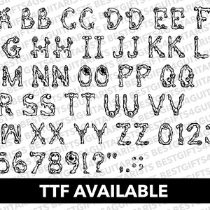 Horror Eye Font SVG, Creepy Eye Alphabet Svg, Png, Jpg, Ttf, Dxf, Pdf ...