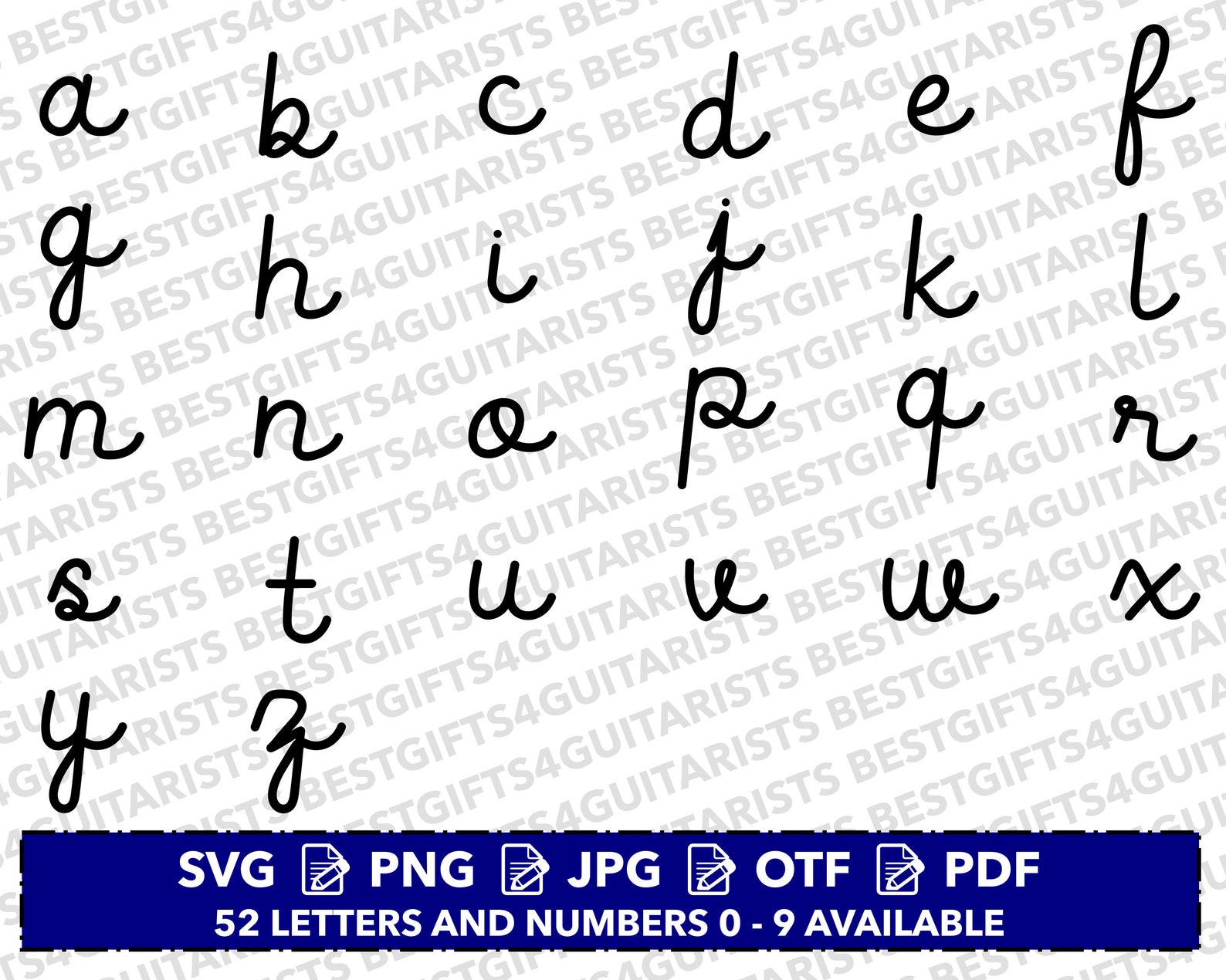 Handwritten Cursive Font Svg Handwritten Cursive Font Otf Etsy
