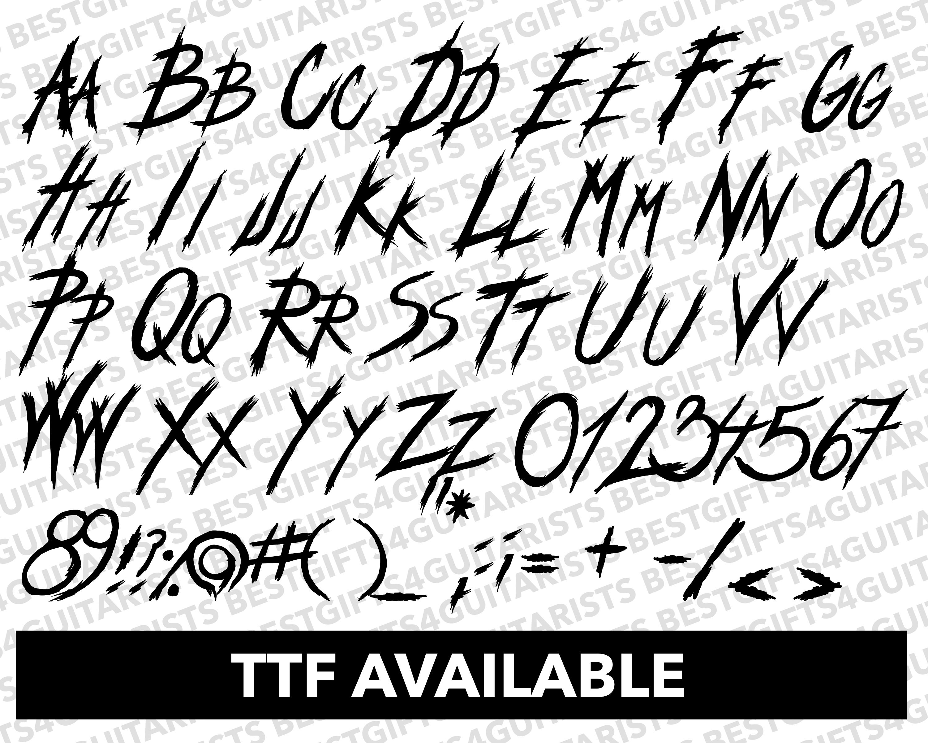 Horror Font SVG, Mystery Alphabet SVG, Horror Font for Cricut Svg, Ttf ...