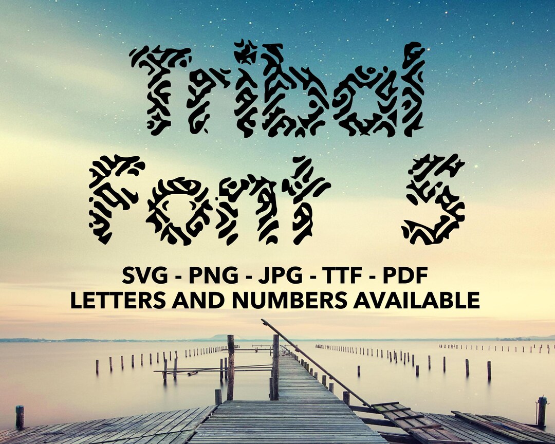 Tribal Font SVG, Tribal Font 5 for Cricut, Tribal Font SVG, PNG, Jpg ...