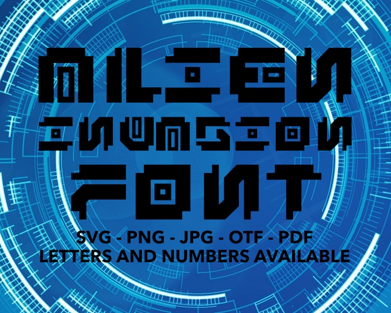 Alien Invasion Font SVG, Alien Font for Cricut, Alien Font SVG, PNG ...