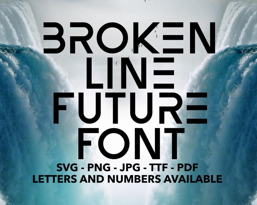 Broken Line Font SVG, Broken Line Font TTF, Broken Line Letters Svg ...