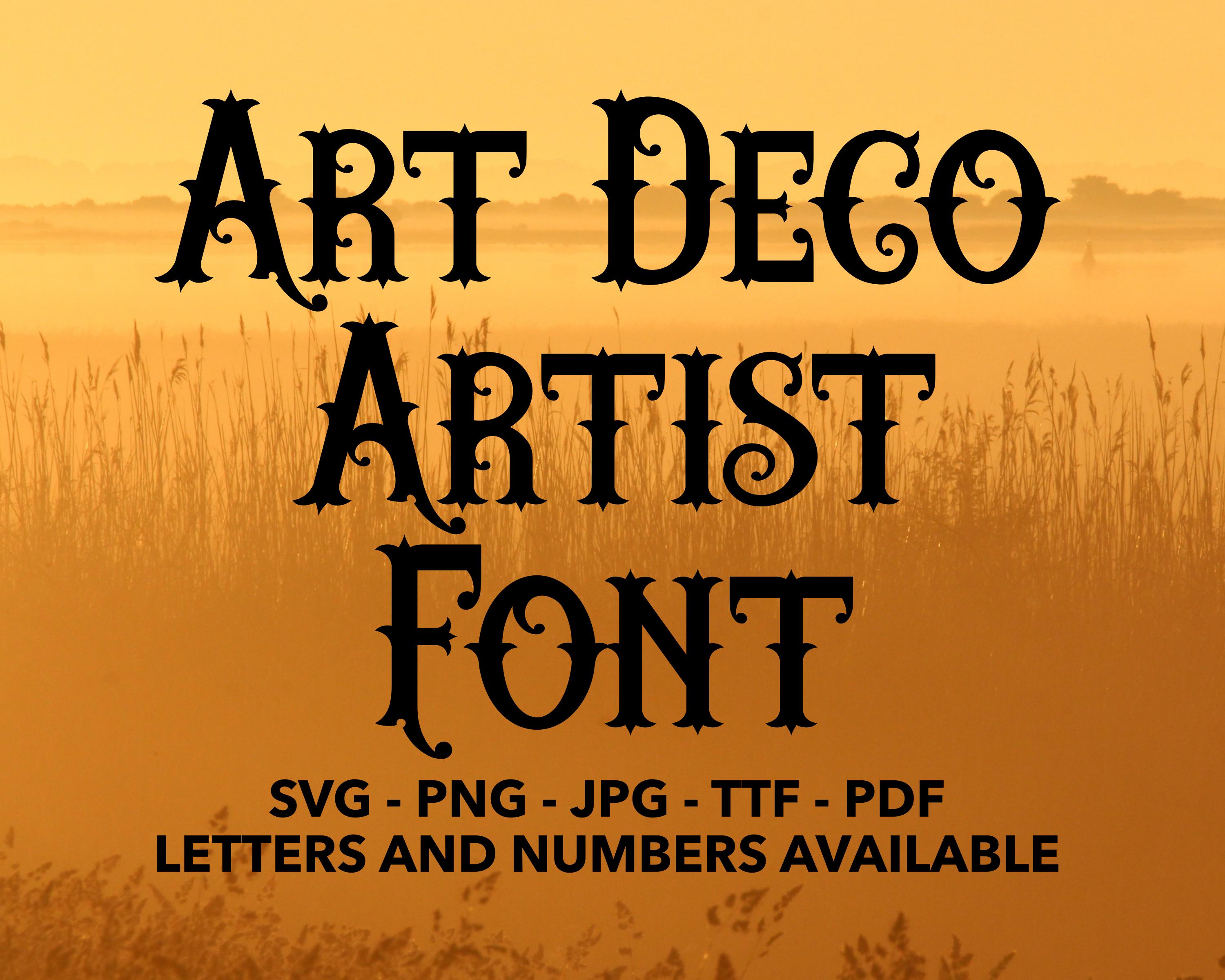Art Deco Font SVG, Art Deco Font for Cricut, Art Deco Font SVG, PNG ...