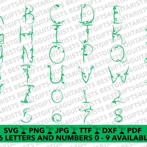 Vine Font SVG, Vine Font for Cricut, Vine Alphabet SVG, PNG, Jpg, Ttf ...