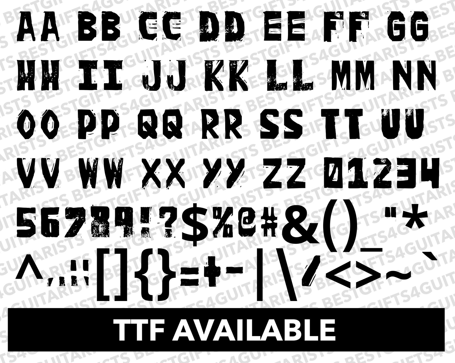 Distressed Font SVG, Distressed Font for Canva, Distressed Font SVG ...