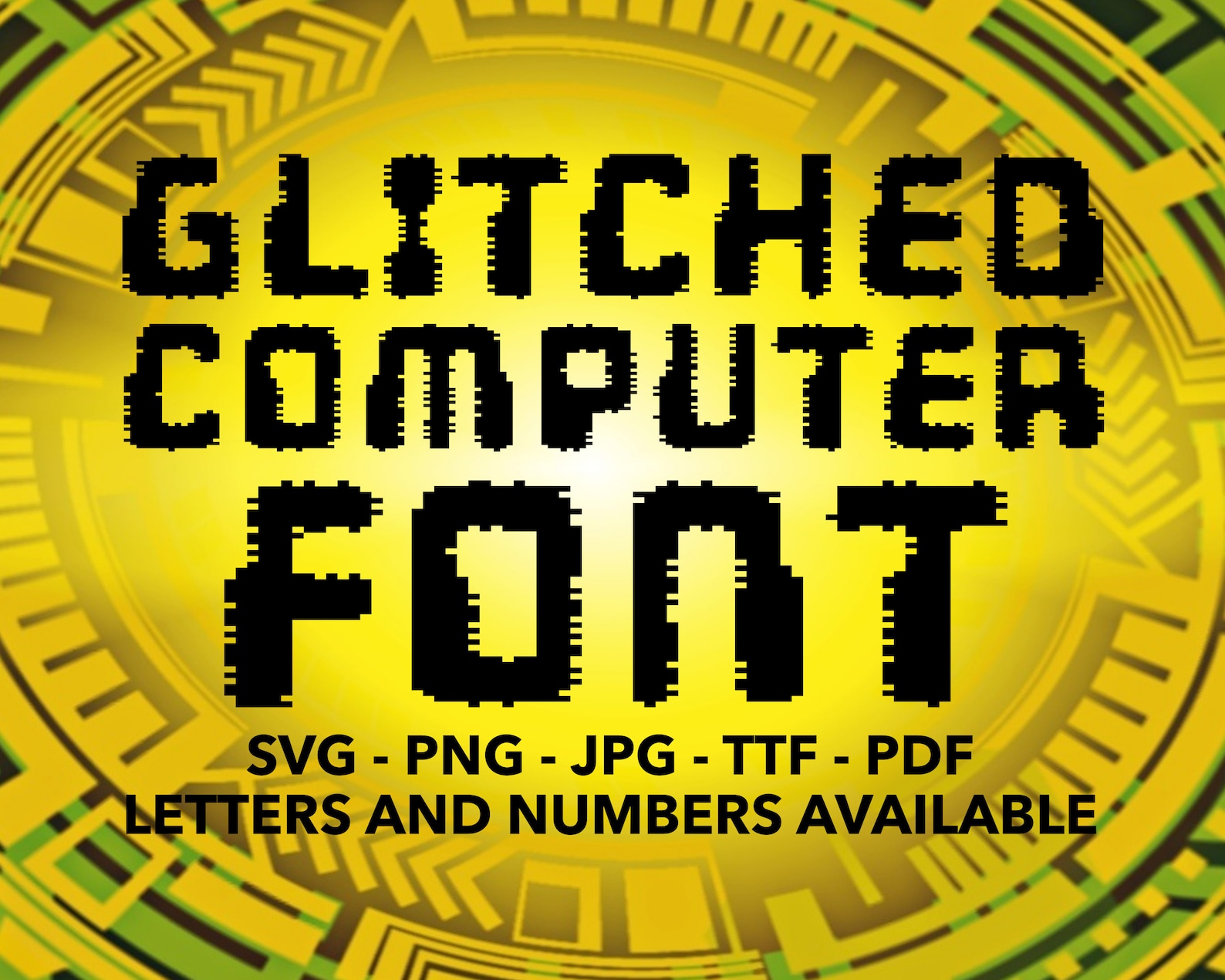 Glitched Computer Font SVG, Glitch Font for Cricut, Glitch Font SVG ...