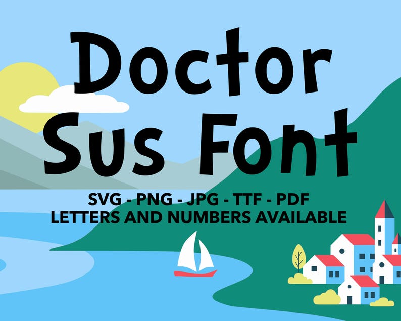 Doctor Sus Font SVG, Doctor Sus Font for Canva, Doctor Sus Font SVG ...