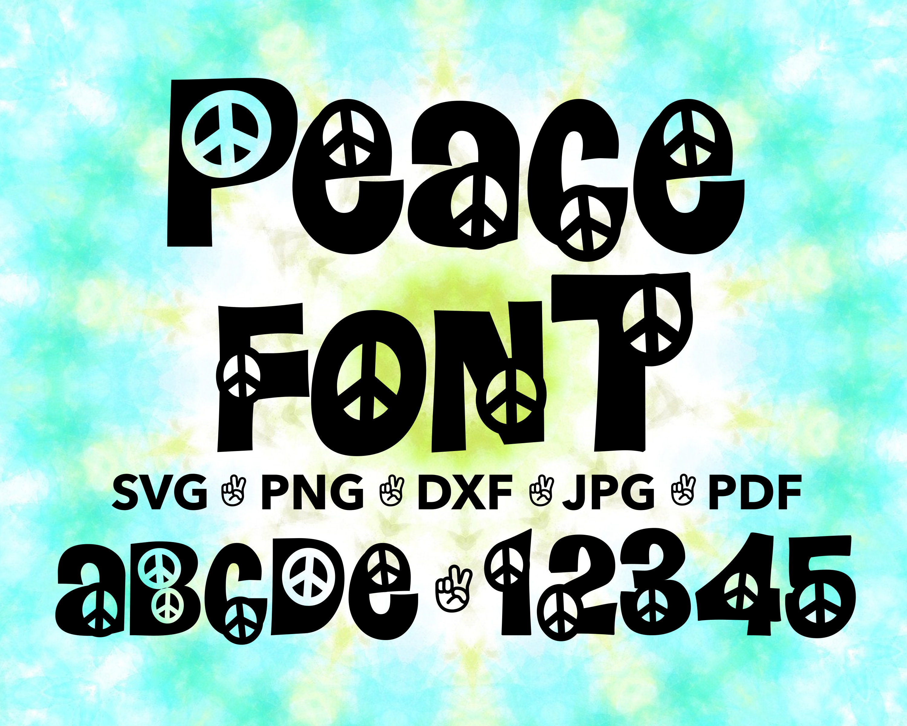 Peace Font SVG, Peace Alphapack Cricut File, Peace Letters, Peace ...