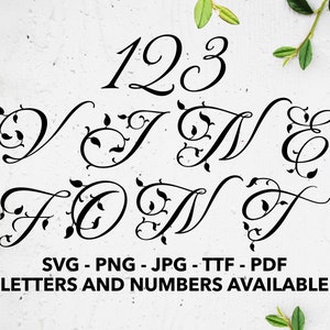 123 Vine Font SVG, Vine Font for Cricut, Vine Font SVG, PNG, Jpg, Ttf, Pdf Vine Font for Canva ...