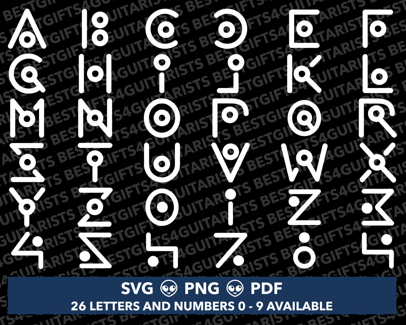 Alien Font 2 SVG, Alien Font 2 TTF, Alien Letters Svg, Png, Jpg, Ttf ...