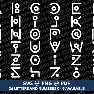 Alien Font 2 SVG, Alien Font 2 TTF, Alien Letters Svg, Png, Jpg, Ttf ...