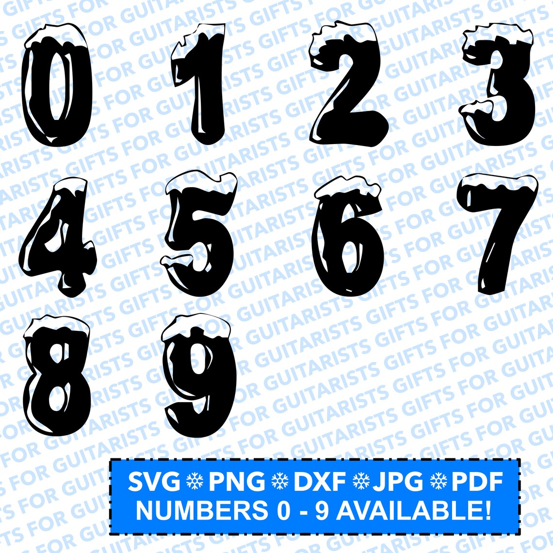 Icy Font SVG Icy Letters PNG Icy Numbers JPG Ice Font Clip Art Snow ...