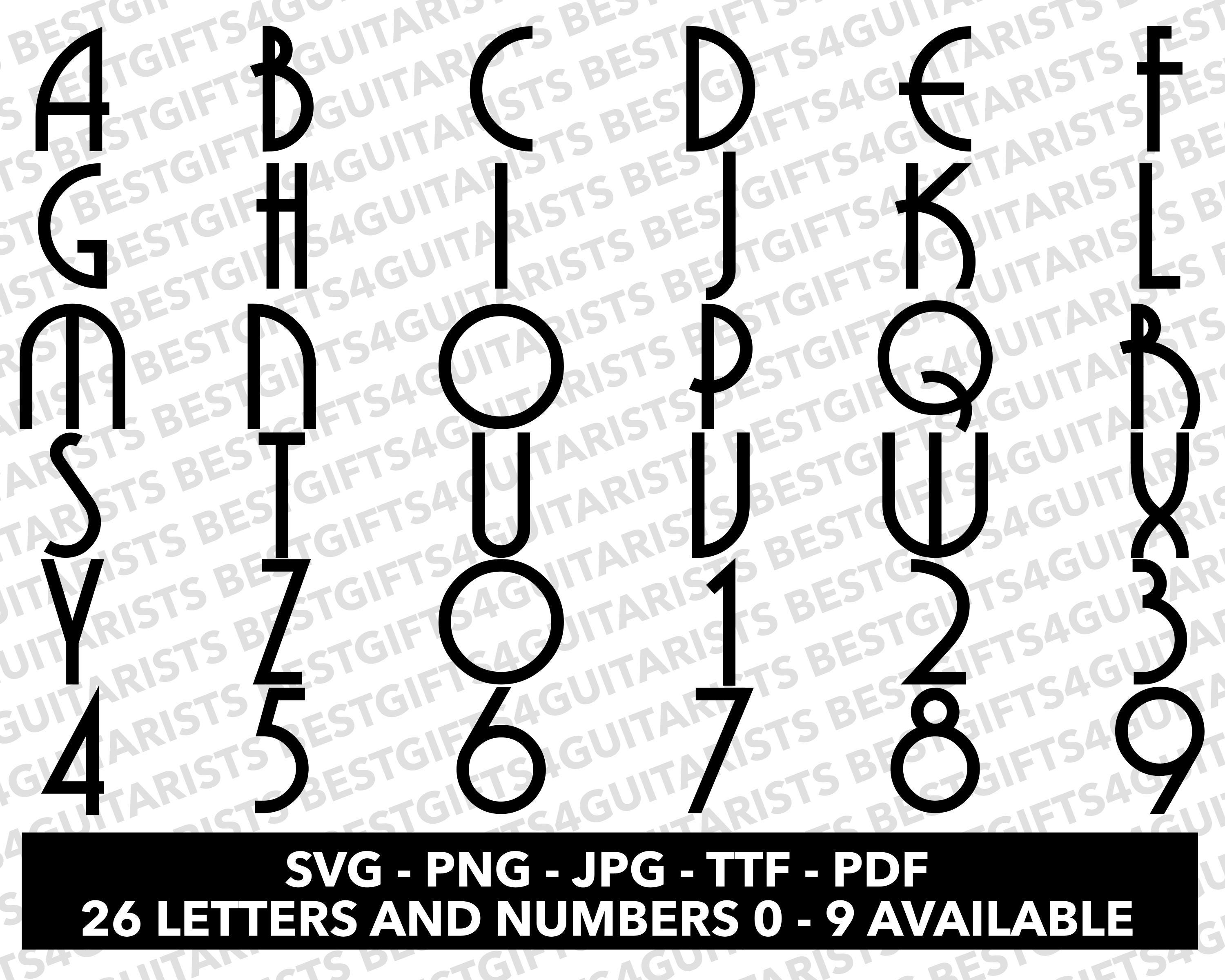 Roaring 20s Art Deco Font for Cricut, Roaring 20s Font SVG, PNG, Jpg ...