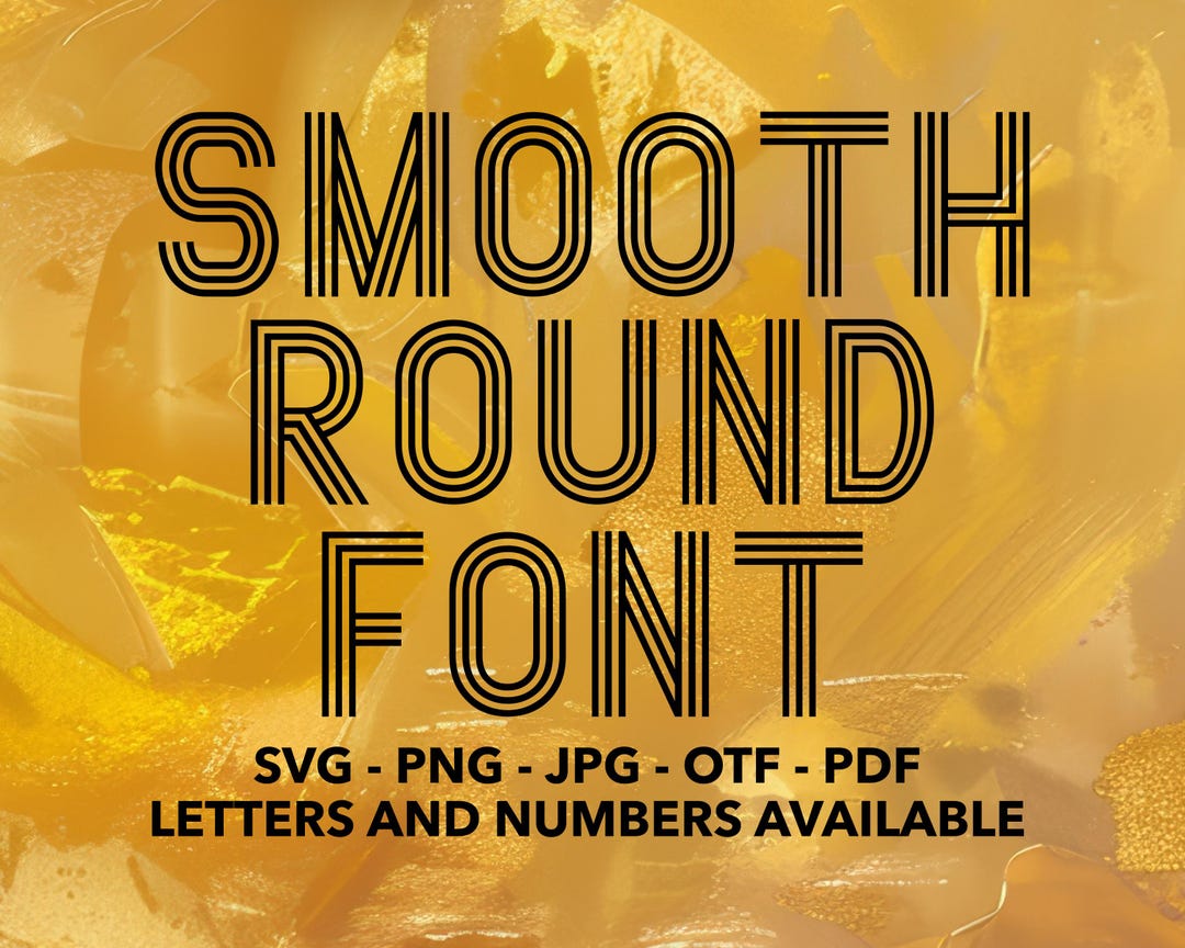 Rounded Font SVG, Round Font for Canva, Round Font SVG, PNG, Jpg, Otf ...
