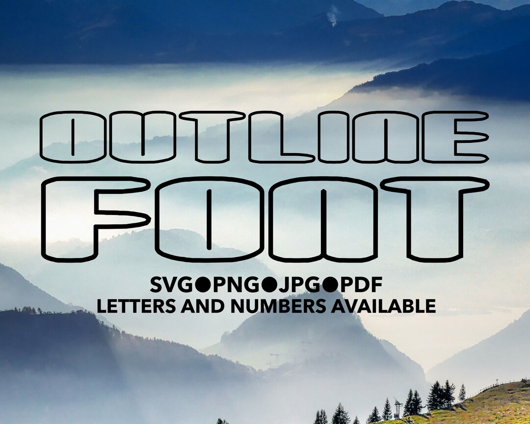 Outline Font SVG Outlined Letters PNG Outline Alphapack Svg - Etsy Canada