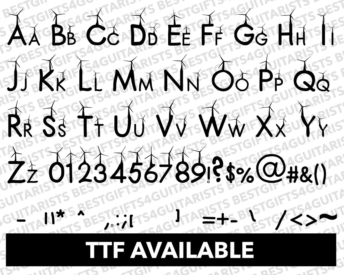 Turbine Font SVG, Turbine Font for Cricut, Wind Turbine Font SVG, PNG ...