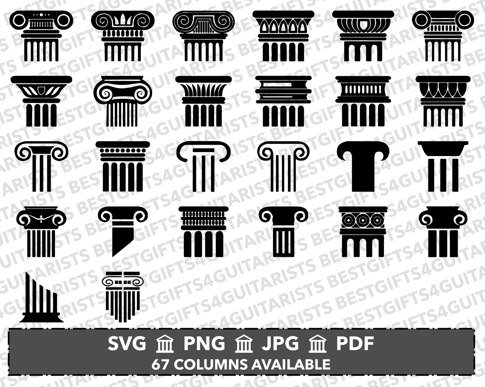 Column SVG, Greek Column SVG, Column Alphapack Svg, Png, Jpg, Pdf ...
