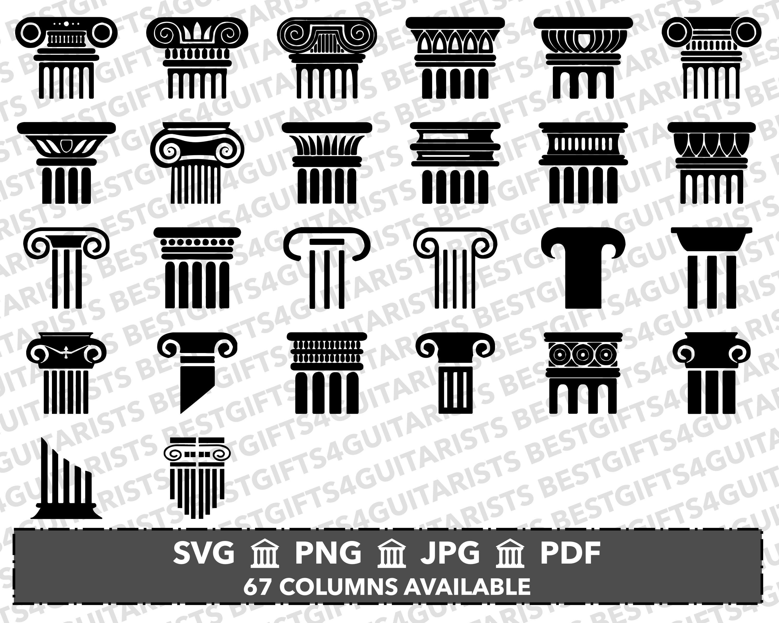 Column SVG, Greek Column SVG, Column Alphapack Svg, Png, Jpg, Pdf ...