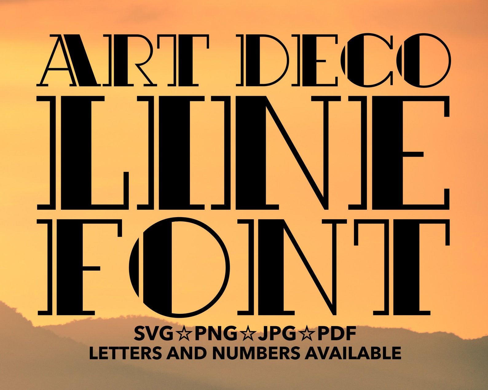Art Deco Line Font SVG, Art Deco Font PNG, Art Deco Line Letters Svg ...