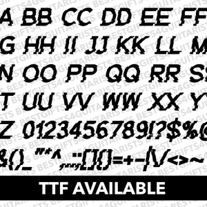 Glitch Font SVG, Glitch Font for Cricut, Glitch Font SVG, PNG, Jpg, Ttf ...