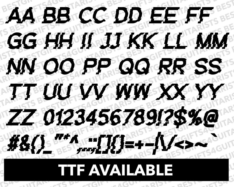 Glitch Font Svg Glitch Font For Cricut Glitch Font Svg Png Ttf Pdf Glitch Font For