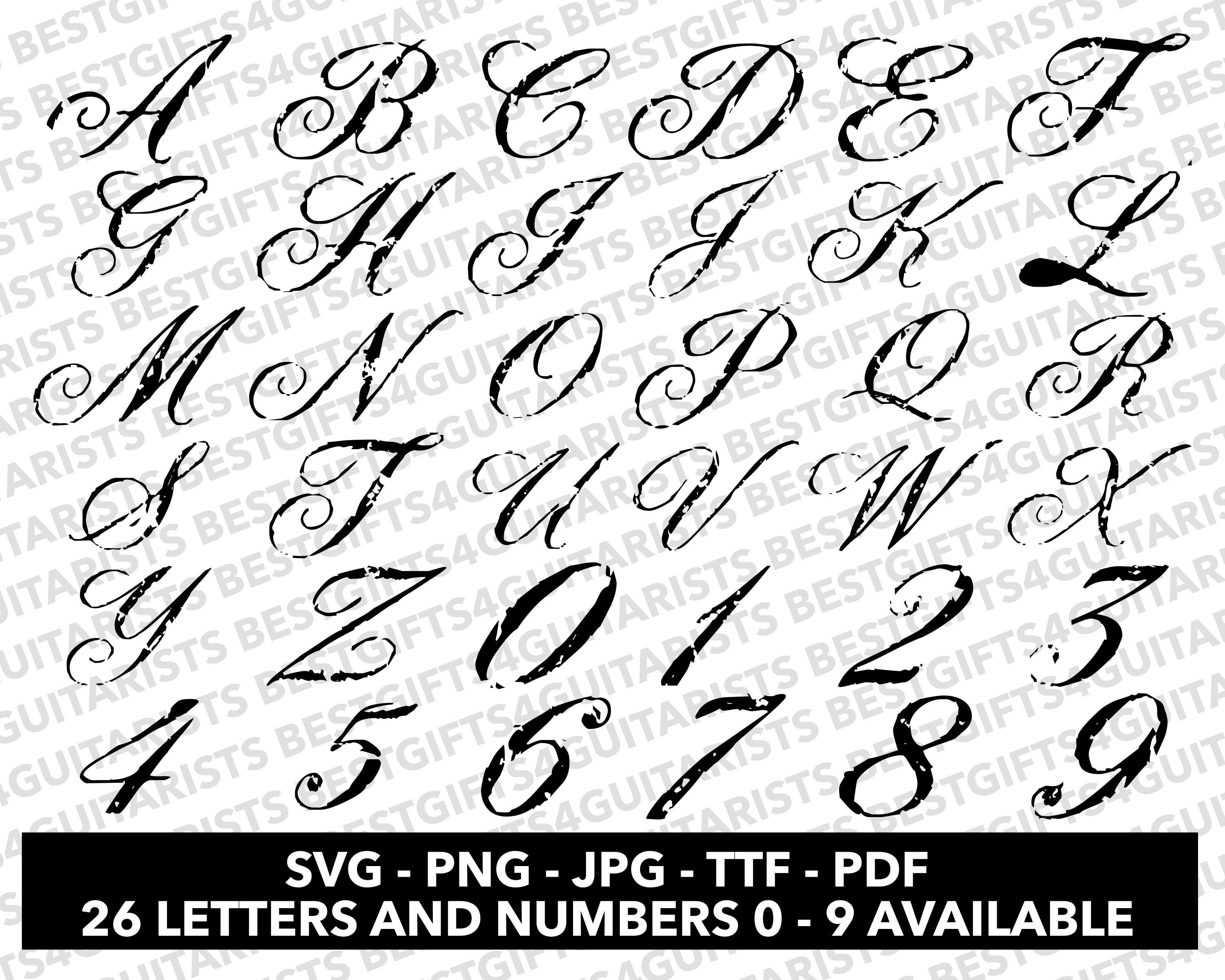 Distressed Script Font SVG, Script Font for Cricut, Script Font SVG ...