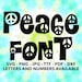 Peace Font SVG, Peace Font for Canva, Peace Letters, Peace Numbers Svg ...