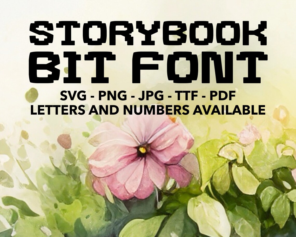 Storybook Bit Font SVG, Storybook Font for Cricut, Storybook Font SVG ...