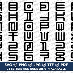 Alien Font SVG, Alien Font TTF, Alien Letters Svg, Png, Jpg, Ttf, Pdf ...