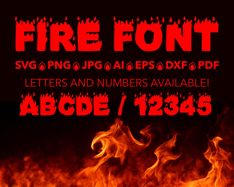 Fire Letters and Numbers SVG Fire Alphabet Flame Font SVG - Etsy