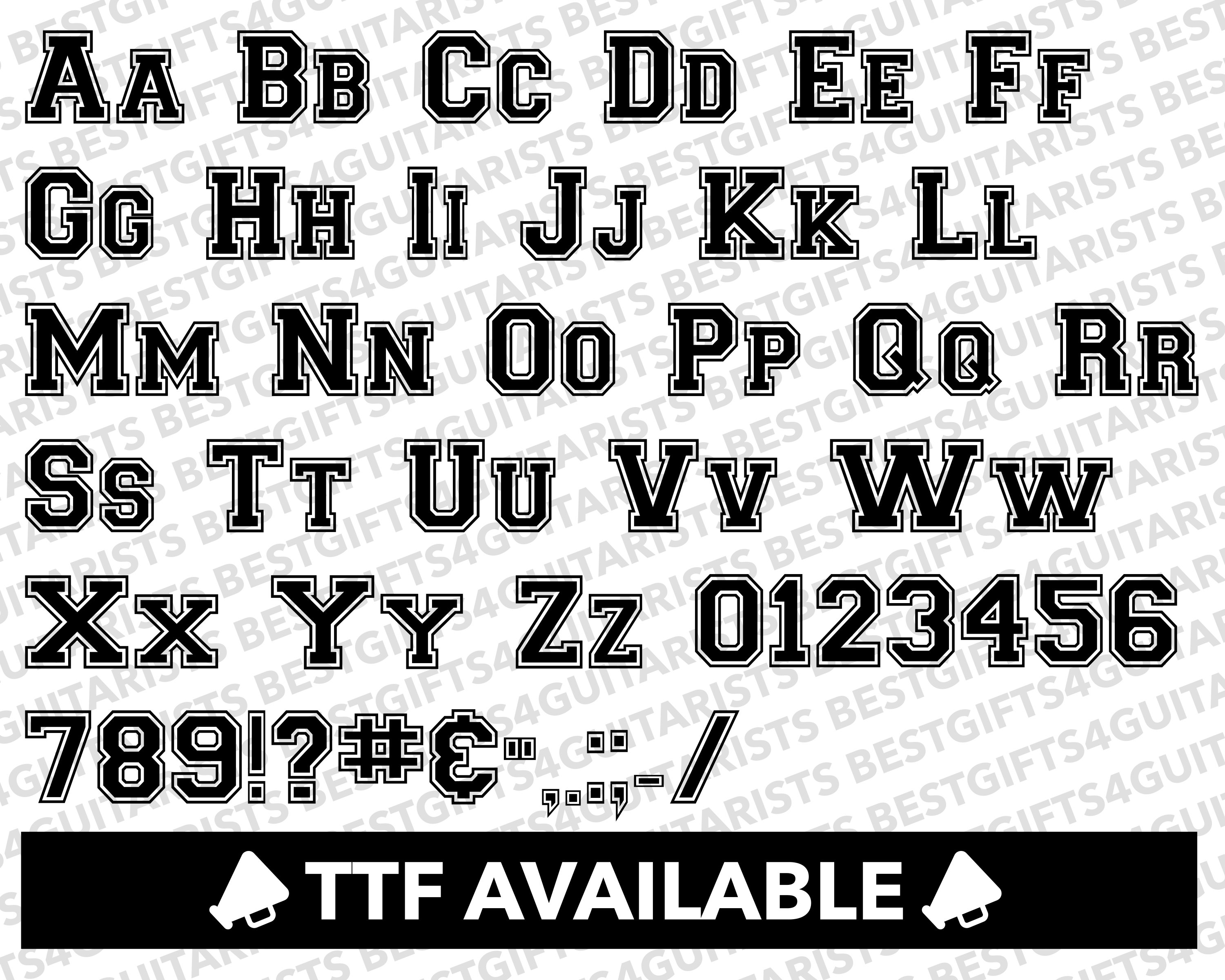 College Varsity Font SVG, Varsity Font for Cricut, College Font SVG ...