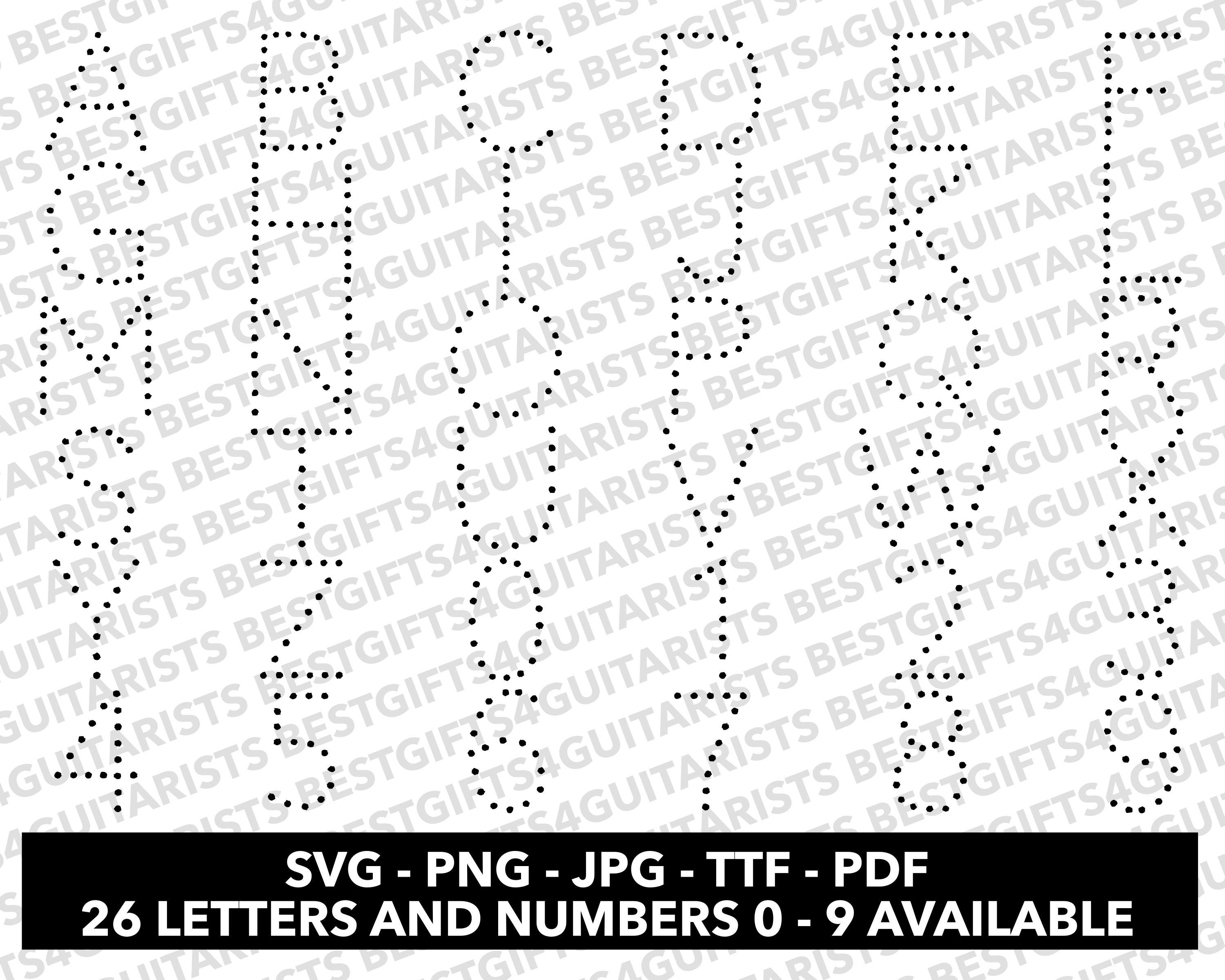 Dot to Dot Font SVG, Dot Font for Cricut, Dots Font SVG, PNG, Jpg, Ttf, Pdf Distressed Font for ...